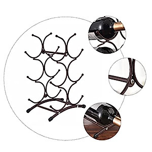 Fadak Wine Rack Vertical Wine Rack Desktop Wooden Bottle Rack for 6 Bottles of Wine, Wine Shelf for Home Decor and Kitchen Storage Rack, Bar, Wine Cellar, Cabinet, Pantry