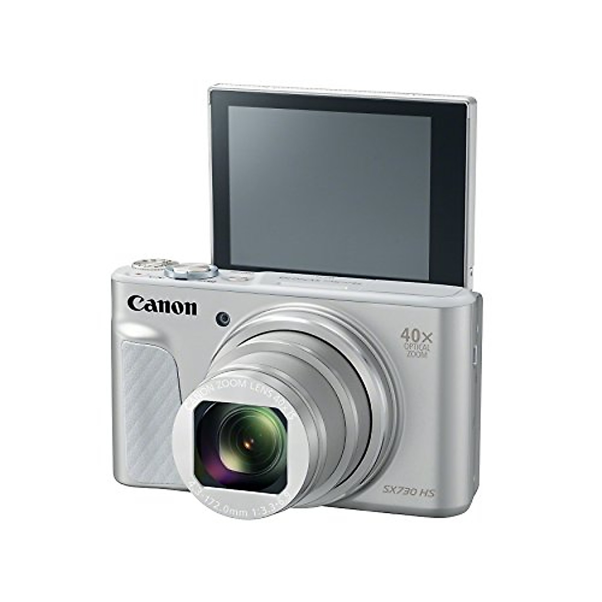 Canon Cameras US 1792C001Canon PowerShot SX730 Digital Camera w/40x Optical Zoom & 3 Inch Tilt LCD - Wi-Fi, NFC, & Bluetooth Enabled (Silver), 6.30 Inch x 5.80 Inch x 2.70 Inch