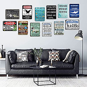 Viodenl Deck Rules Metal Tin Sign Cave Pool Bar Terrace House Wall Decor Backyard Decor Sign 8x12 Inch