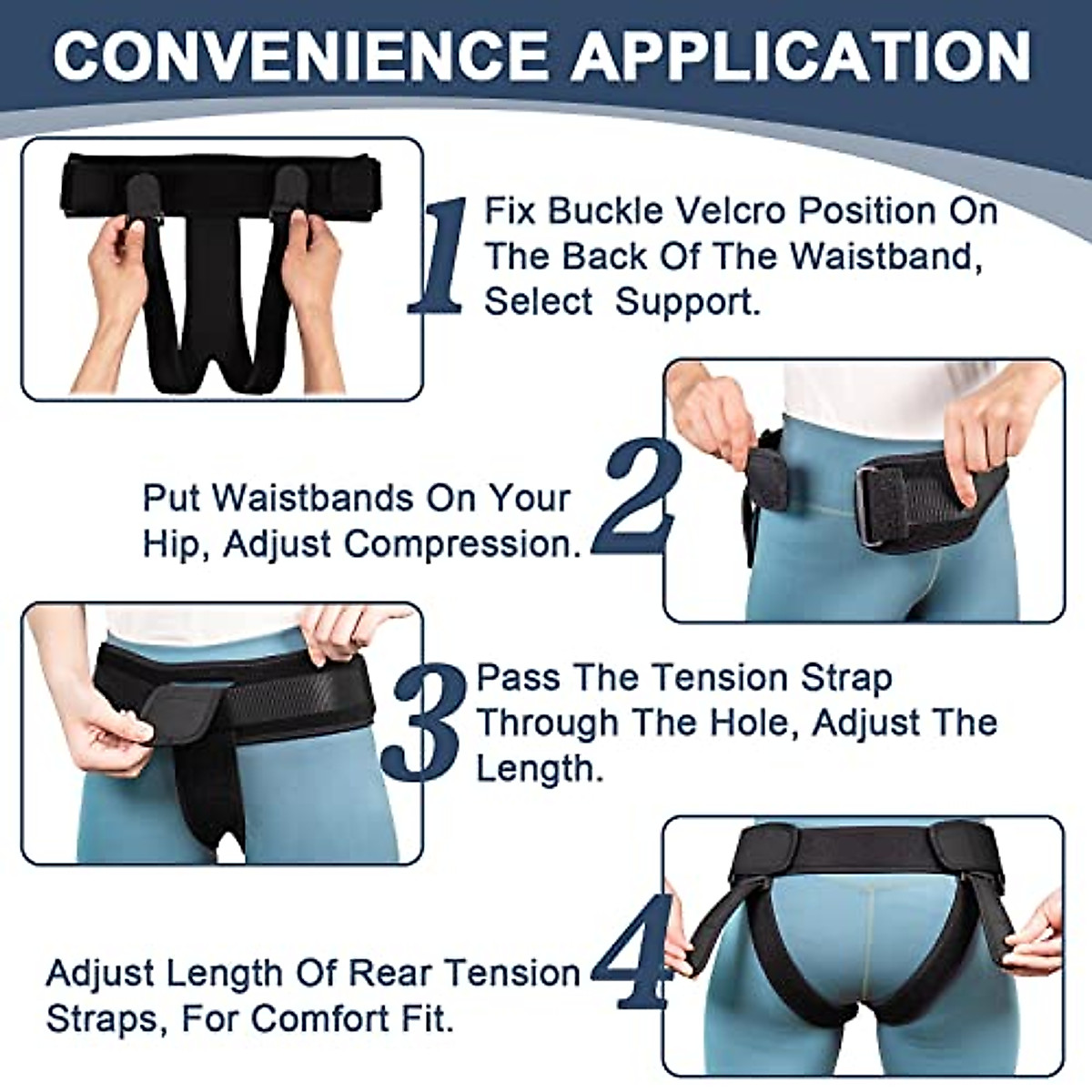 JOMECA Pelvic Support Belt for Prolapse, Pro Band Brace for Vulvar Varicosities, SPD Treatment, LCS, Groin, Pelvic Floor, Organ Prolapse Support Relieve Tilted or Twisted Pelvis Girdle Pain (Medium)