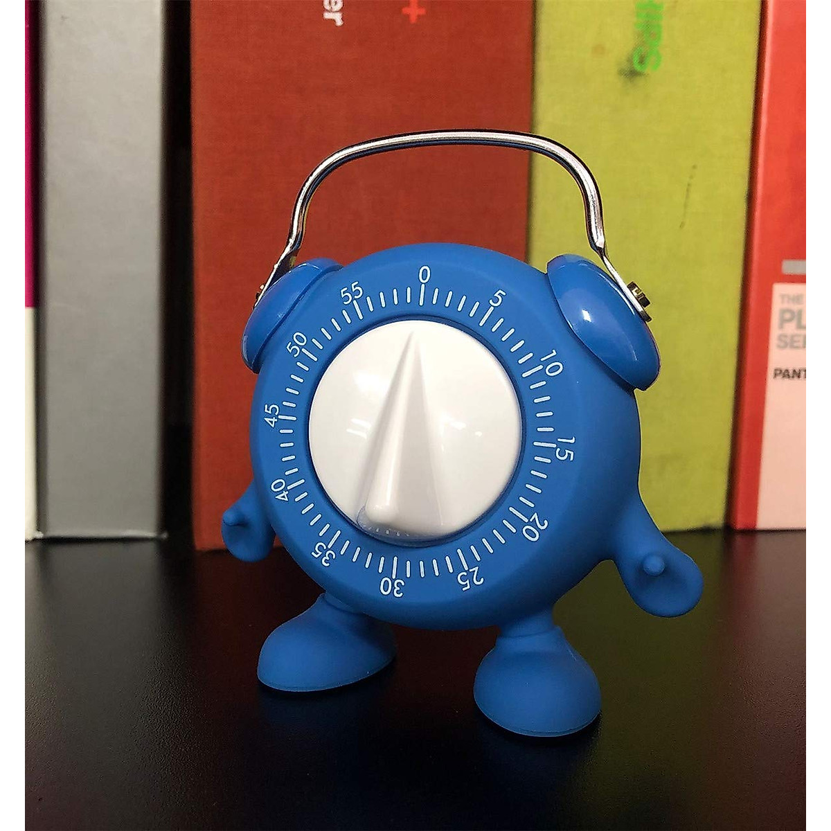 Kitchen Timer, for Baking Teaching Cooking Egg Potty Training Cute 60 Mins Twist Timer with Ring Alert, No Battery (Blue)