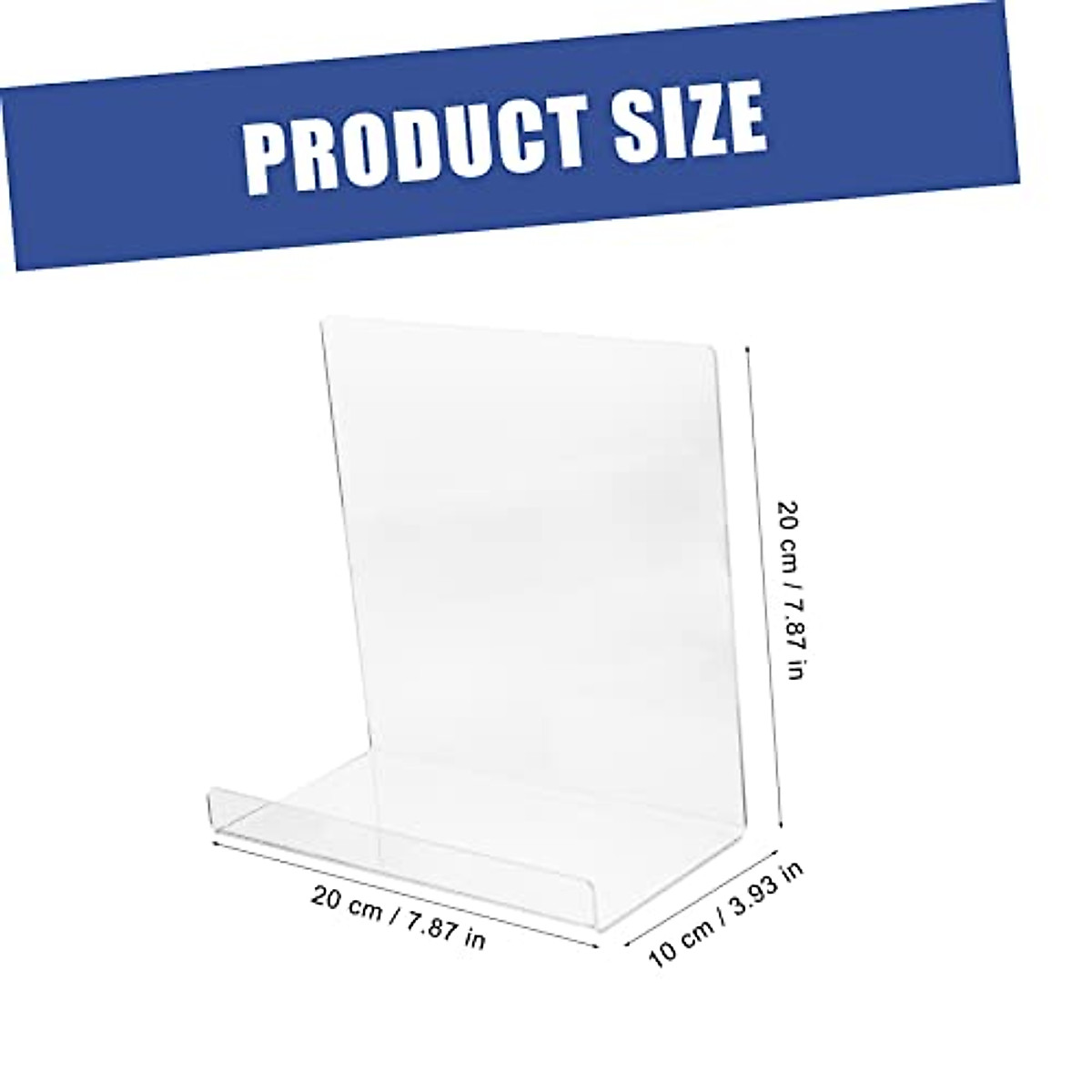ULTECHNOVO 3pcs Transparent Tablet Holder Book Display Stand Music Folder Shelves for Books File Folder Organizer Office Bookends Desktop Bookend Material Student Acrylic Shelf Book Stoppers