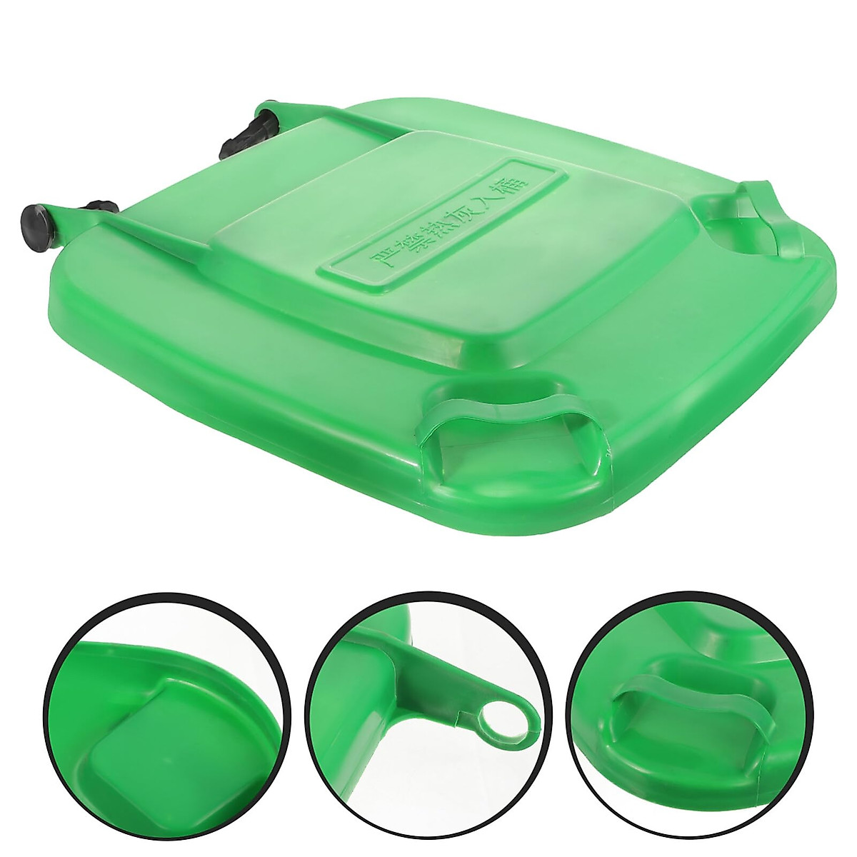 LIOOBO Trash Can Lid Sanitation Waste Bin Cover 50L Trash Can Garbage Container Lid Recycle Can Lids Round Trash Lid Round Trash Can Swivel Cover Booster Plastic Green