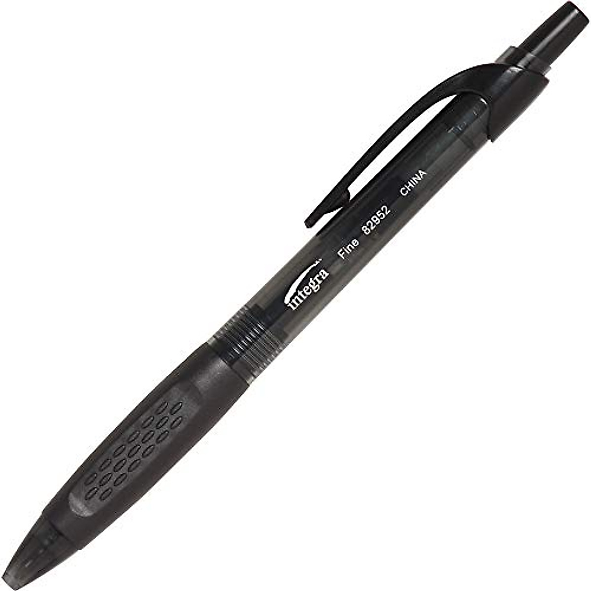 Integra Ballpoint Pen, Retractable, Fine Point, Black Barrel/Ink (ITA82952)