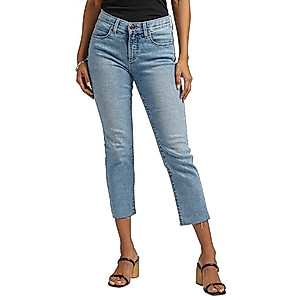 JAG Jeans Women's Ruby Mid Rise Straight Cropped Jeans, Nomadic Blue