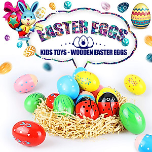 Easter Eggs, Touber Maracas Egg Shakers for Kids Easter Toys for Babies Easter Gifts for Toddler Toys for 3 4 5 Year Old Boys Girls Gifts for 3-5 Year Old Boys Girls Easter Basket Stuffers for Kids