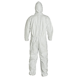 DuPont Industrial & Scientific TY122S - 2XL TY122S EACH 2XL Disposable Elastic Wrist, Bootie and Hood Tyvek Coverall Suit 1414 White