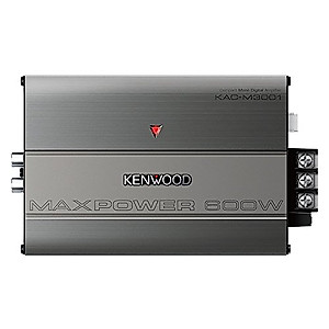 Kenwood KAC-M3001 600W Class D Monoblock Compact Digital Car/ATV/Marine Certified Amplifier