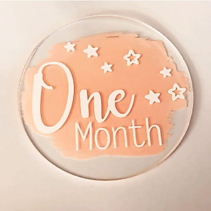 20 Pieces Clear Circle Acrylic Sheet 4 Inch Acrylic Plexiglass Disc Transparent Round Acrylic Sign for Milestone Markers, Name Cards, Cricut Cutting and Engraving, Painting and DIY Projects