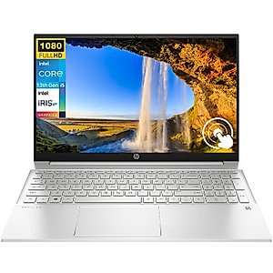 HP 2023 Pavilion Laptop for Business, 15.6" FHD IPS Touchscreen Laptop, 13th Gen Intel Core i5-1335U(Up to 4.6GHz, 10 Cores), 16GB RAM, 512GB SSD, Intel Iris Xe Graphic, Backlit KB, WiFi 6, Win 11