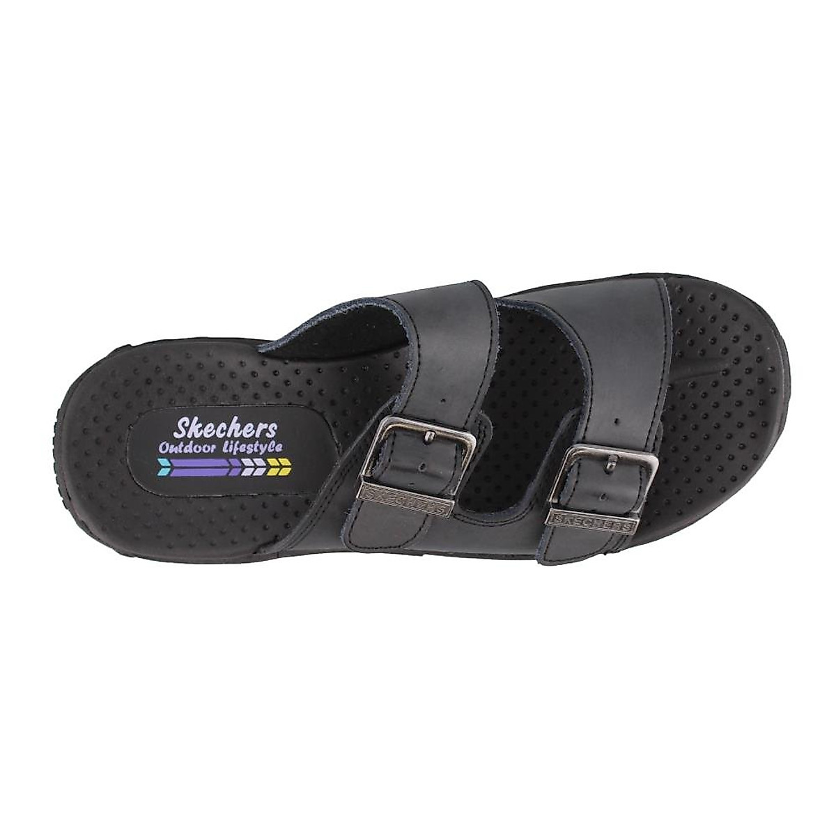 Skechers Women's Reggae Jammin Sandal,Black,6 M US