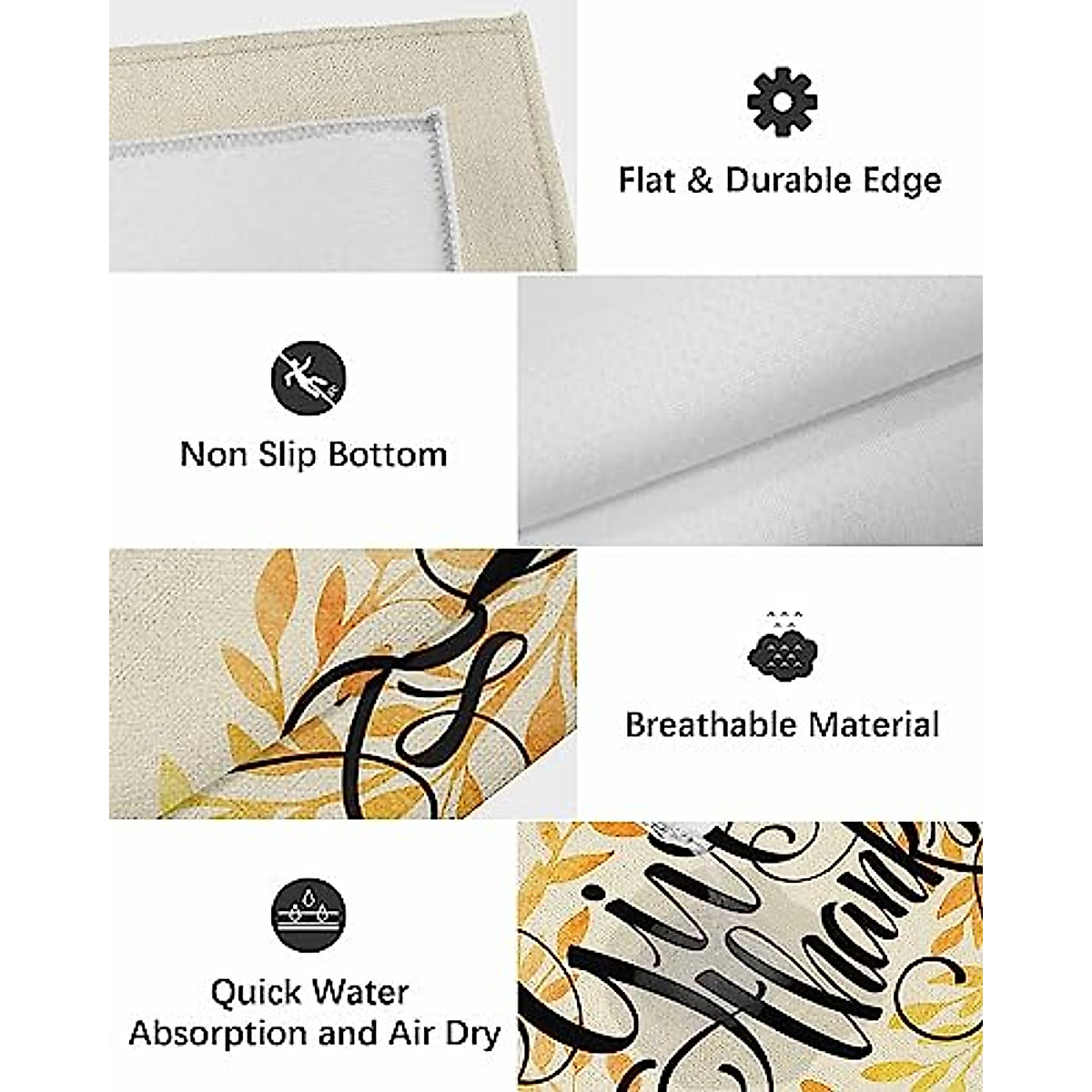 JasmineM Autumn Leaf Thanksgiving Outdoor Rug Mats, Waterproof Outdoor Plastic Straw Rug 4'x6' for Patio, Fall Retro Indoor Outdoor Area Rug for Front Door, Deck, Picnic, Porch, Balcony