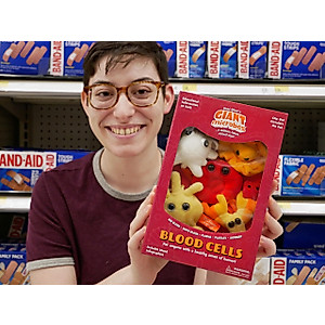 GIANTmicrobes Blood Cells Themed Gift Box, Blood Cell Plush, Blood Bank Laboratory Gifts, Lab Tech Gifts, Hematology Gifts, Leukemia Gifts