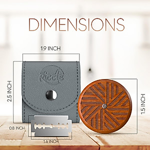 RICCLE UFO Wooden Bread Lame Slashing Tool, Dough Scoring Knife with 15 Razor Blades and Storage Cover (Rose Wood)