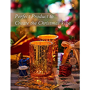 Viseeko Lavender Scented Candles, Vanilla Christmas Candle Gifts for Women, Fall Candles, Gold Votive Candles for Wedding, 100% Natural Soy with Cotton Wick, 6.3 oz, 36 Hours Burn, 1 Pack