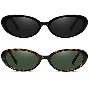 Verfimaci Retro Oval Sunglasses for Women Driving Fashion Cat Eye Glasses