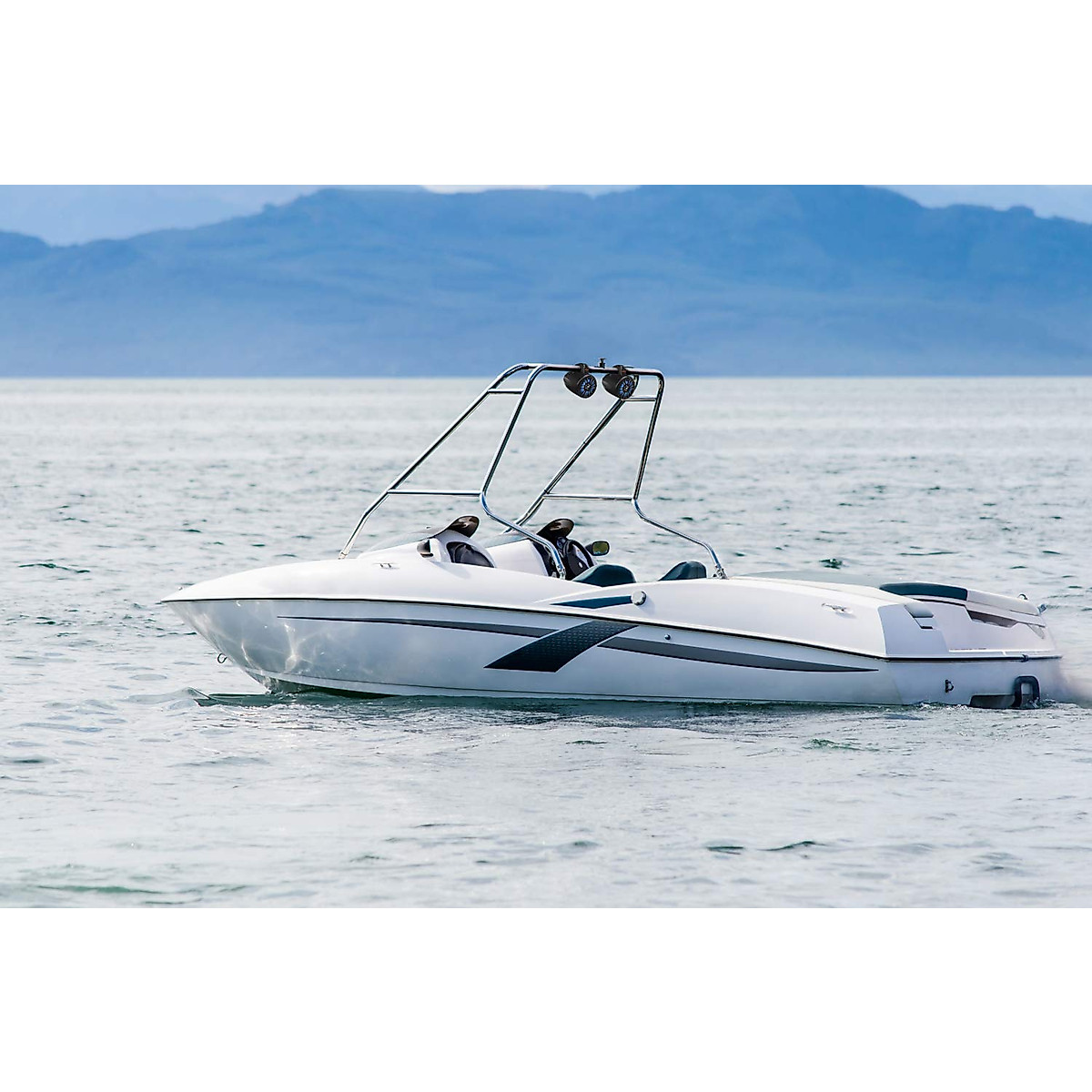 BOSS Audio Systems B62RGB ATV UTV Marine Boat Stereo 6.5 Inch Wake Tower Speakers – IPX5 Weatherproof, Bluetooth, Built-in Amplifier