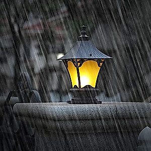 Outdoor garden lights Outdoor Post Lights Garden Décor Wall Pillar Light Villa Home Waterproof IP55 Patio Column Lamp E27 with Glass for Villa Backyard, Patio, Garden, Walkway Stainless steel LED lan