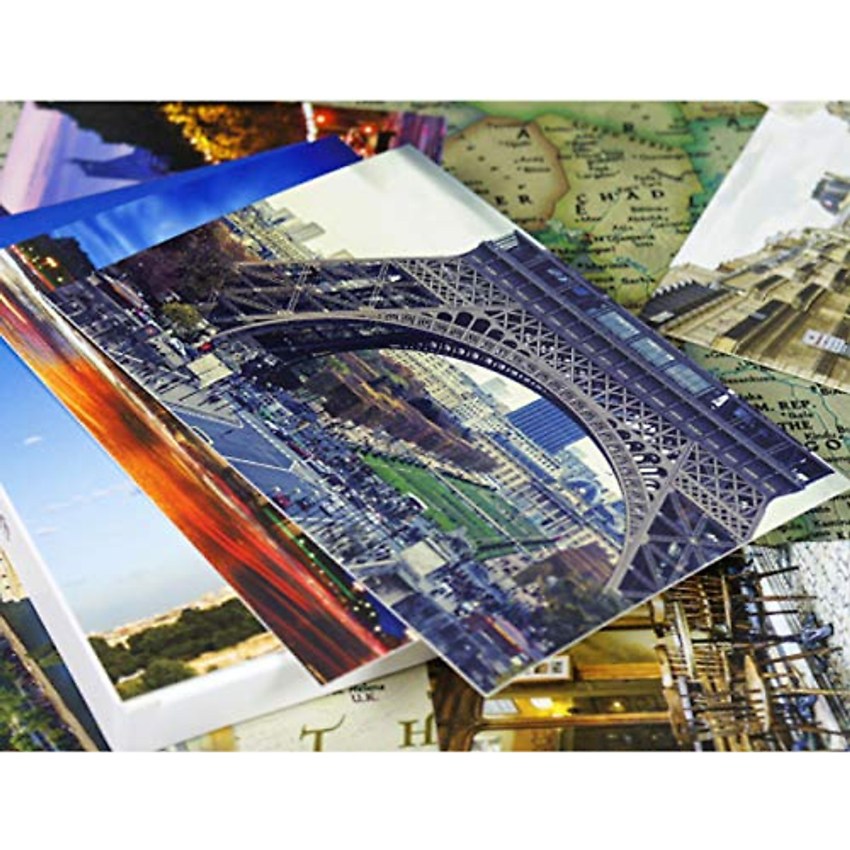 Travel postcards,Set of 30 Post cards variety pack depicting from Around the World Famous Travel Sites,Assorted Postcards Bulk, 4 x 6 -Paris