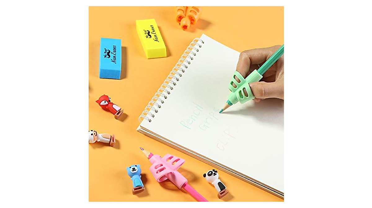 Mr. Pen Pencil Grips for Kids – 4 Pack for Easy Writing