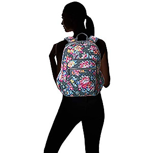Vera Bradley Women's Cotton Campus Backpack, Pretty Posies, One Size