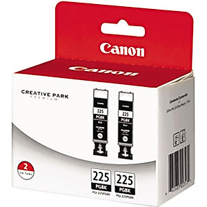 Canon PGI-225 Twin-Pack Value Pack – Black Compatible to iP4820, MG5220, MG5120, MG6120, MG8120, MX882, iX6520, iP4920, MG5320, MG6220, MG8220, MX892