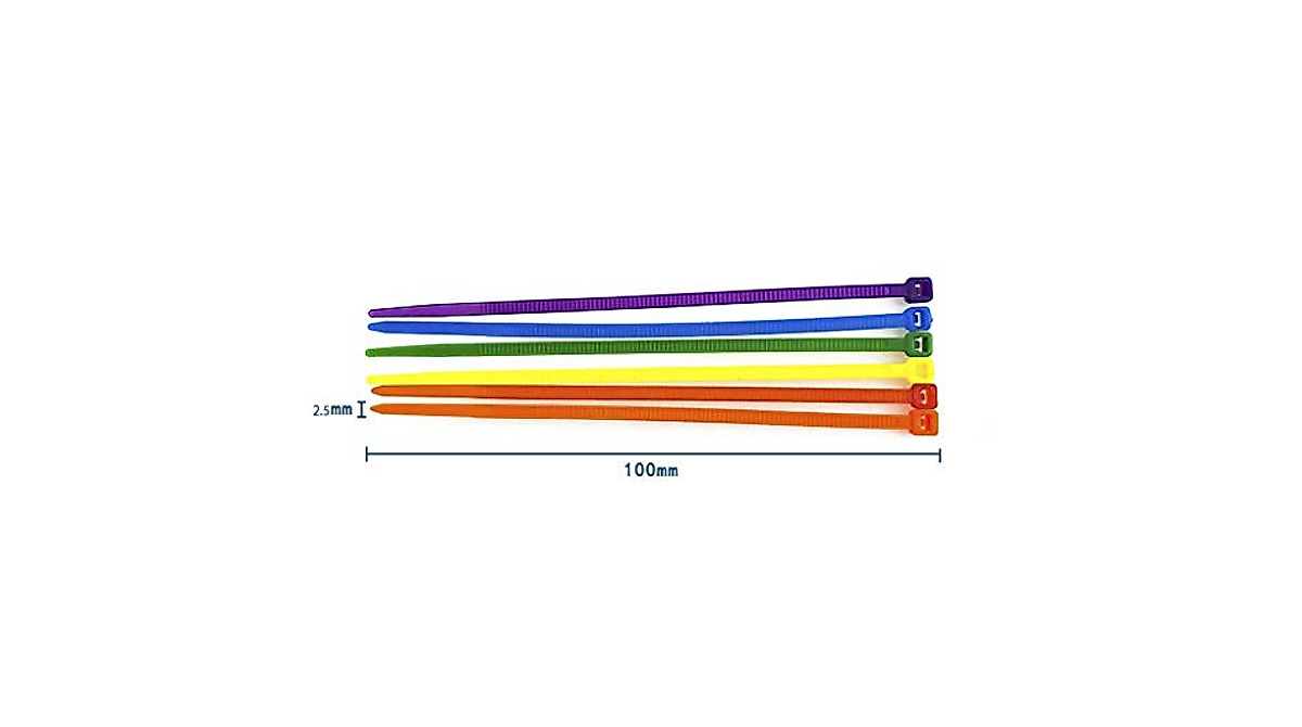 1200 Assorted Color Zip Ties for Home & Office Use