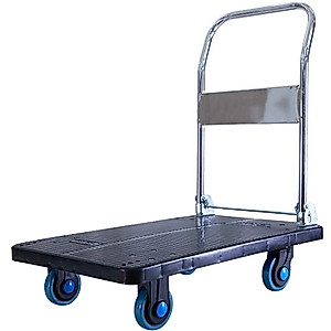 Folding Cart with Wheels, Moving Platform Hand Trucks Garden Carts, Portable Garden Trolley Cart, Foldable Heavy Duty Trolley (Color : 90X60CM)