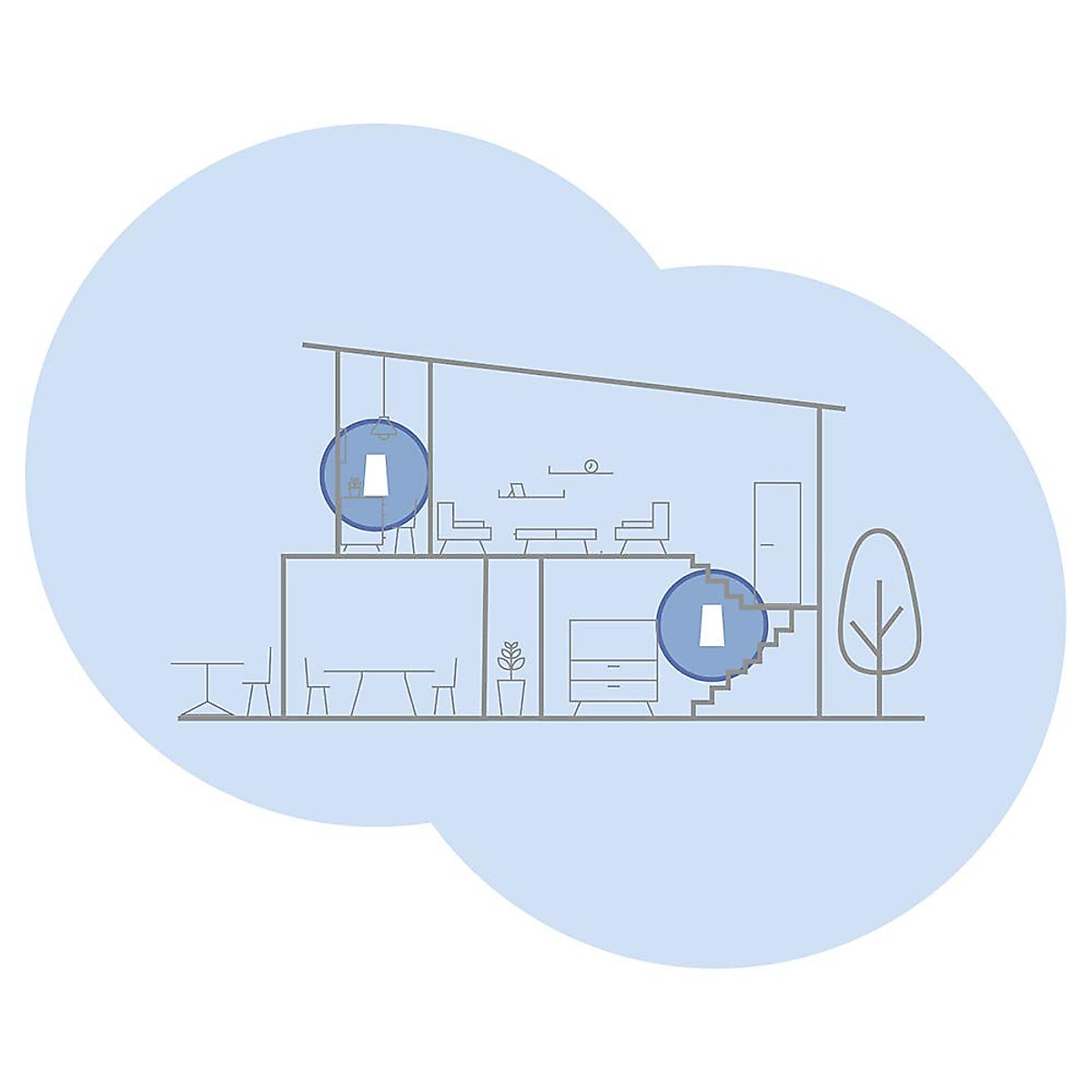 Linksys Velop Triband AC4600 Intelligent Mesh WiFi Router Replacement System 3 Pack Coverage up to 5 000 Sq Ft