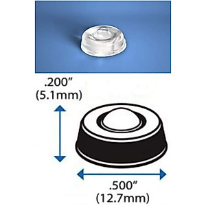 Pack of 100 Sound Dampening Cabinet Door Bumpers - Clear Soft Close Self Adhesive Rubber Pads - Transparent Rubber Feet for Drawers, Cupboards