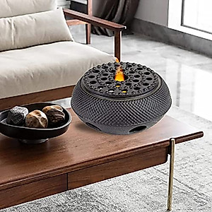LJXX Tabletop Fireplace, Bioethanol Fire Bowl for Table, Indoor Outdoor Camping Garden Balcony Farmhouse Use Mini Bio Ethanol Table Top Fire Pit, Personal Fireplace
