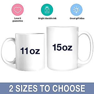 White Ceramic Coffee Mug Photo Mugs Personalized Picture Christian Custom Name Faith Birthday Gifts For Women Mom Mothers Day Novelty Tea Cup Table Desk Jewelry Style 11 and 15 Oz