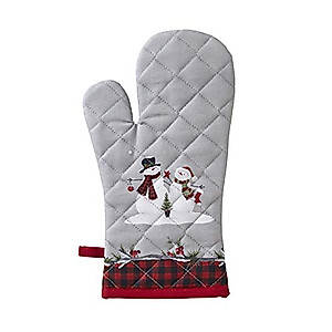 SKL Home Woodland Winter Oven Mitt and Pot Holder Set, 8x8