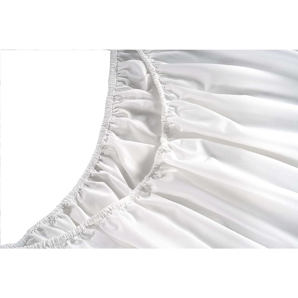 Lane Linen 100% Cotton Sheets – 450 Thread Count Full Size Sheet Set, Naturally Cooling Sateen Sheets, Soft & Comfy, 15” Deep Pocket Fully Elasticized Fitted Sheet, Bedding Sheets & Pillowcases, White