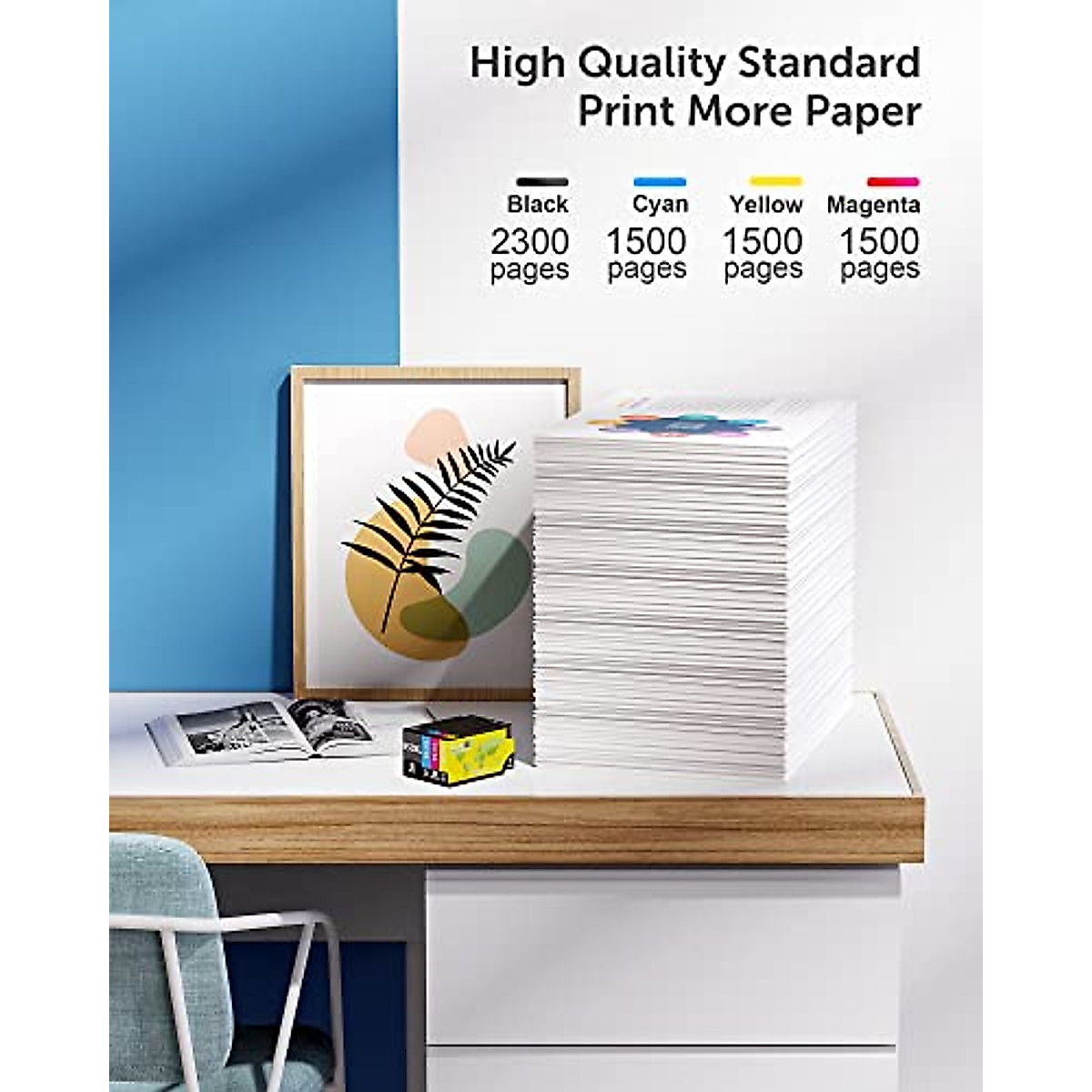 Compatible Ink Cartridge Replacement for HP 950XL 951XL 950 951 Ink Cartridge Works with HP OfficeJet Pro 8600 8610 8620 8100 8630 8660 8640 8615 8625 276DW 251DW 271DW