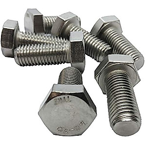 6mm x 35mm - 1.25 Pitch - 304 Stainless Steel Bolt - A2-70, Full Thread, Bright Finish, Machine Thread-Metric Includes Bolts + Nuts + WASHERS (20)