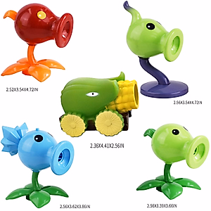ROLOSO Plants and Zombies Toys Figures vs Peashooter Party Favors Birthday Decorations Supplies Plushies Sets Playset Series 2 PVZ Games Gift Box Zomboss Gargantuar Free Storage Box