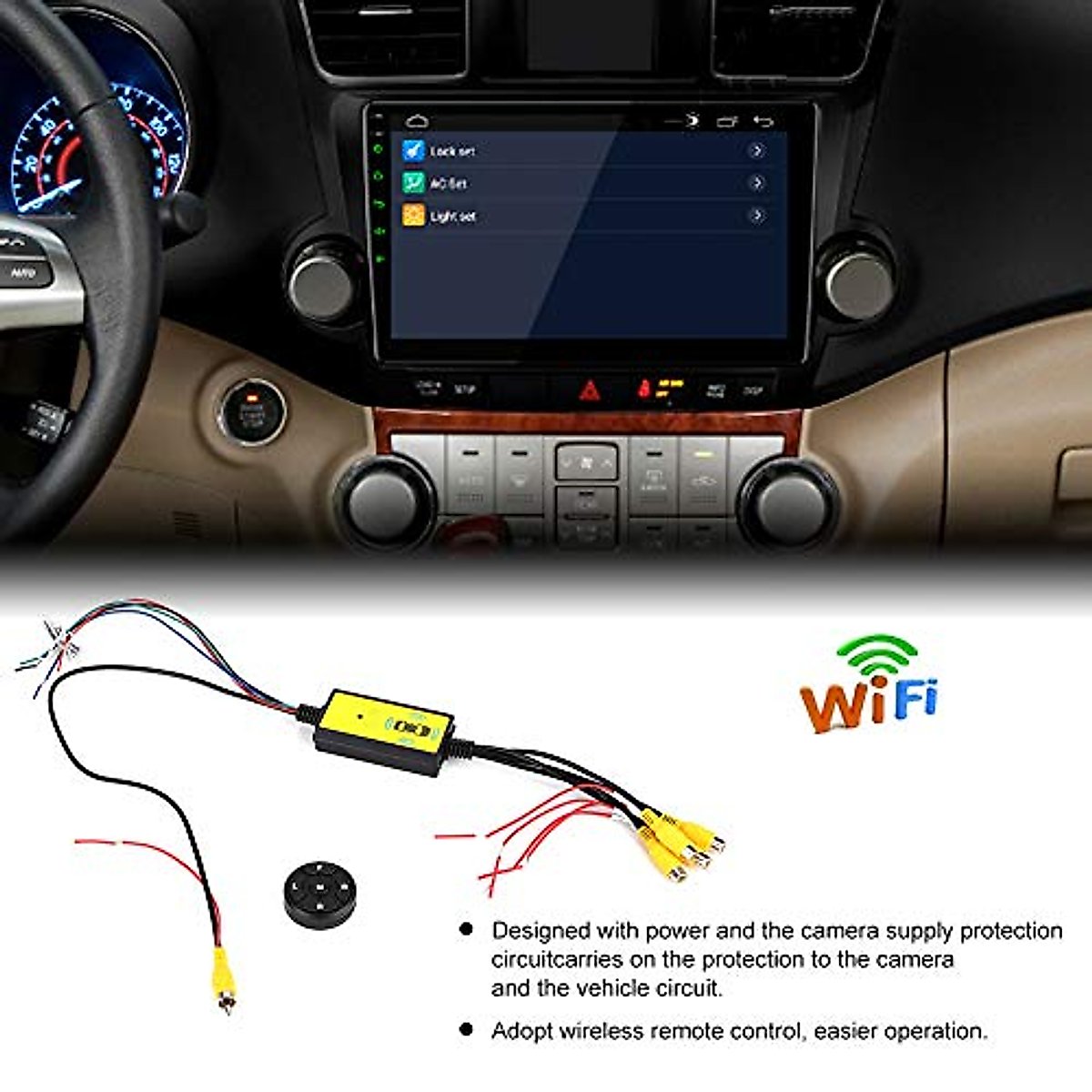 Video Switcher, Intelligent Car Video Switcher Converter 4 Input 1 Output Switch Video System Auto Parts Car Accessories