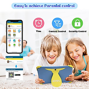 ATMPC Kids Tablet 8 inch, Android 11 Tablet for Kids, 32GB ROM 2GB RAM, WiFi, 4000 mAh, Google Services Tablet, Parental Control APP, Dual Camera, Toddler Tablet with Case, Kids Learning Tablet