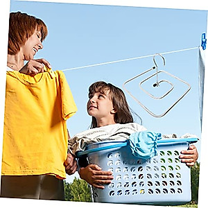 OSALADI Swivel Hanger Metal Clothes Hanger Stainless Steel Hangers Quilt Hanger Laundry Hanger Spiral Quick-Drying Rack Towel Drying Rack Quilt Hanger Quilt Square Hanger 2pcs