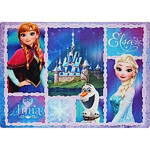 Gertmenian Kids Playroom & Game Room Carpet | Disney Frozen Olaf & Anna Childrens Rug | Kids Novelty Home Decor, Perfect Area Rug for Boys & Girls Playroom, Bedroom | 5x7 Standard, Blue, 46907