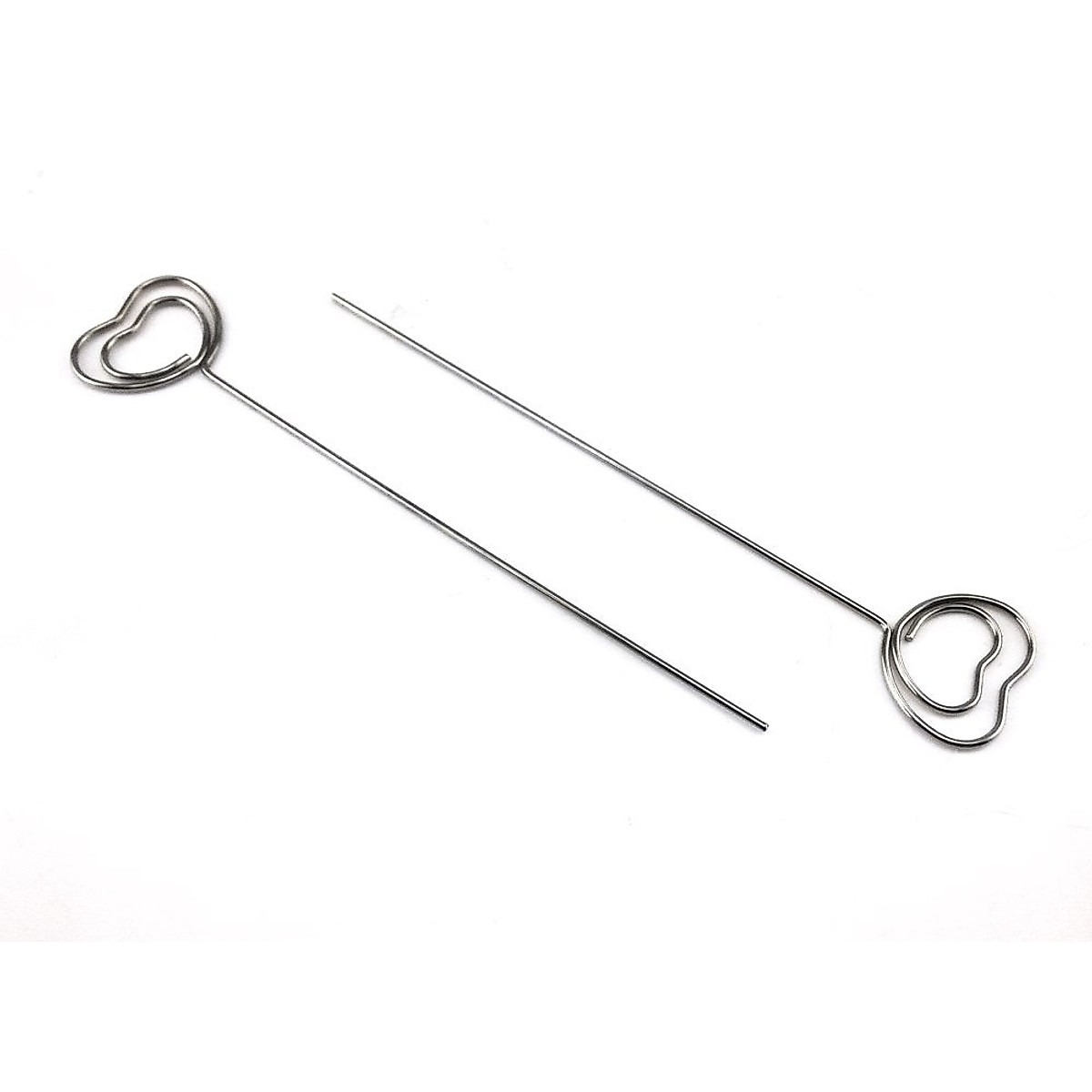 Honbay 30pcs DIY Heart Shape Ring Loop Craft Wire Clip Table Card Note Photo Memo Holder Metal Clamp Clay Cake Decoration Accessories