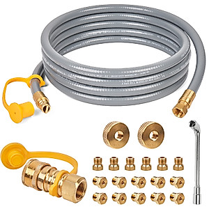 GASPRO Propane to Natural Gas Conversion Kit, Fit for Blackstone 28'' & 36'' Griddles, Tailgater, Rangetop Combo & Single Burner Rec Stove, 3/8" Quick Connect & 12FT Hose