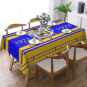 Beyli Sigma Gamma Rho Rectangular Tablecloth - 54 X 72 Inches - Stain Resistant Wrinkle Resistant Washable Polyester Tablecloth, Decorative Fabric Tablecloth