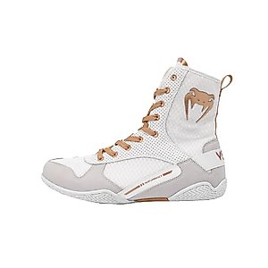Venum "Elite Boxing Shoes - White/Gold, 10.5