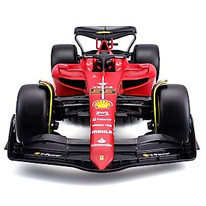Bburago - 1/18 Scale Model Compatible with Ferrari Replica Miniature Model Compatible with Scuderia F1-75 # 55 Compatible with Carlos Sainz Season 2022 Formula 1 Scale Model Collectible (Red)