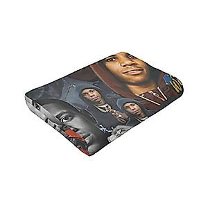 A Boogie Rapper Wit Da Hoodie Band Throw Blanket Soft Cozy Flannel Blankets Decor for Bed Couch Living Room Travel Outdoor 40"X30"