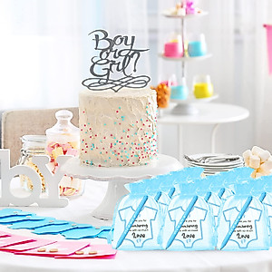 TaoBary 50 Sets Baby Shower Pens Bulk Pink It's A boy Ballpoint Pens Baby Shower Favors with Thank You Cards and Organza Bags Gender Reveal Guests Decorations