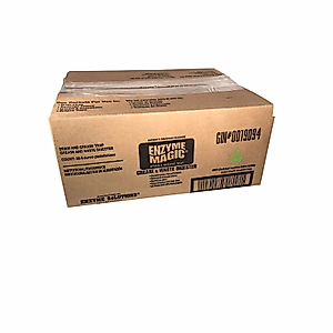 Enzyme Magic Grease & Waste Digester Cleans Slow/Clogged Drains, Urinals, Commodes, Beverage Towers, Grease Traps; Enzyme Formula Destroys Waste, Fat, Oil, Grease; Neutralizes Odors (4 Oz x 32-Pack)