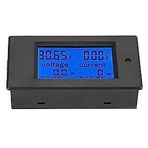 PEACEFAIR PZEM-051 LCD Display DC 6.5-100V Digital Electric Power Energy Voltage Current Meter Power Energy Battery Monitor Amperage Meter Gauge with Built-in Shunt(50A Shunt)